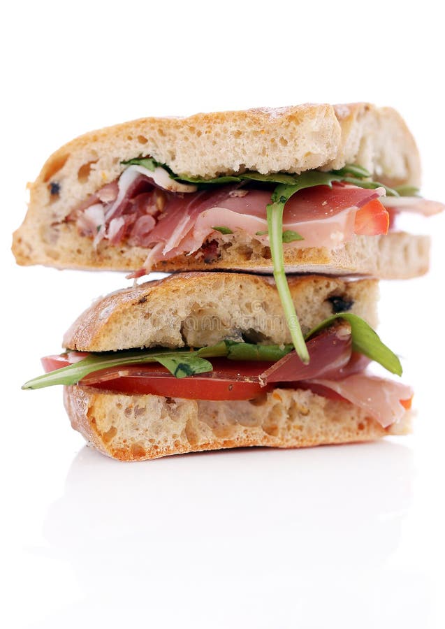 Two delicious sandwiches stock image. Image of isolated - 45818301
