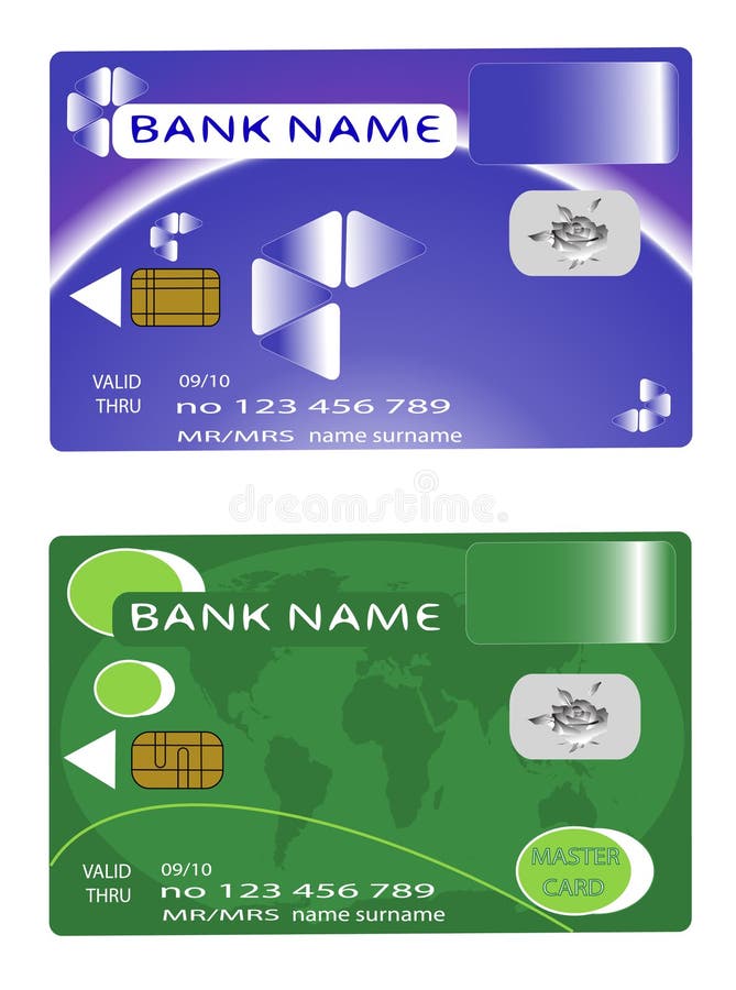 Two design bank money card stock vector. Illustration of business - 7422056