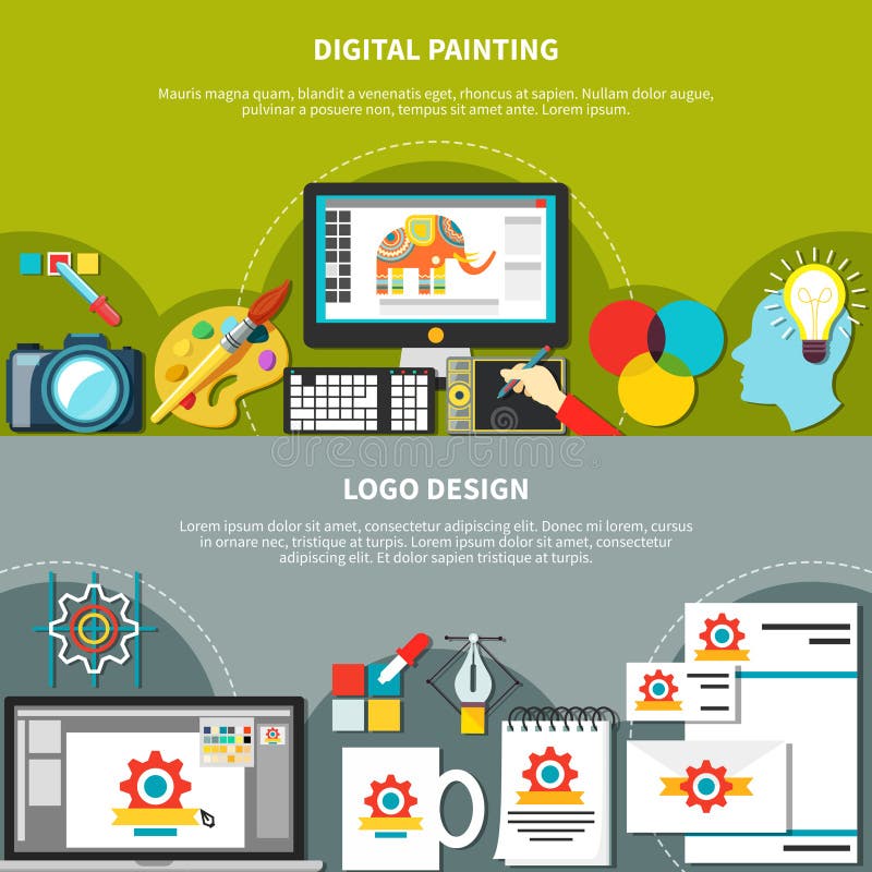 Two Designer Tools Composition Set Stock Vector - Illustration of ... Two Designer Tools Composition Set Stock Vector - Illustration of ...