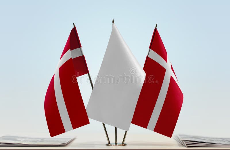 Two flags of Denmark stock image. Image of national - 118984463