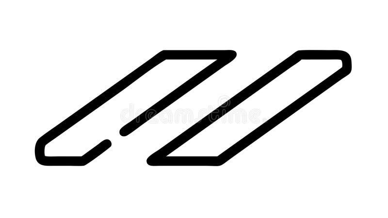 Two Diagonal Parallel Lines Abstract Symbol Path, Vector Design Generative AI Stock Vector ...