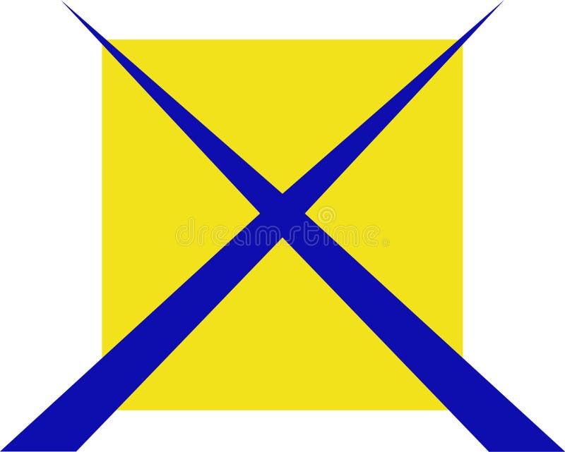 Diagonal Slash Across a Square for Use As a Logo Stock Illustration ...