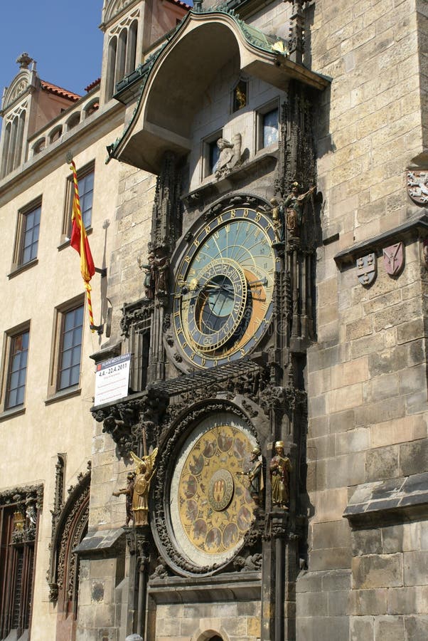 The Two Dials of the Astronomical Clock of Prague, Czech Republic Stock ...