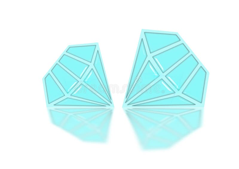 Two diamond stock illustration. Illustration of eternity - 1923595