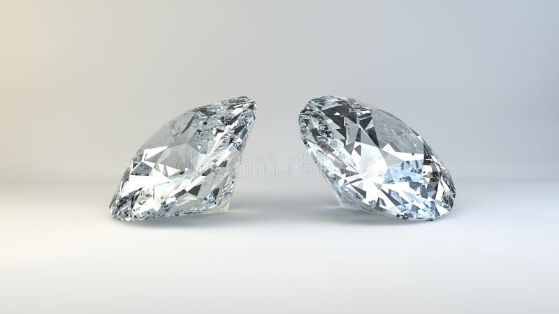 Two diamonds stock illustration. Illustration of cutting - 18832338