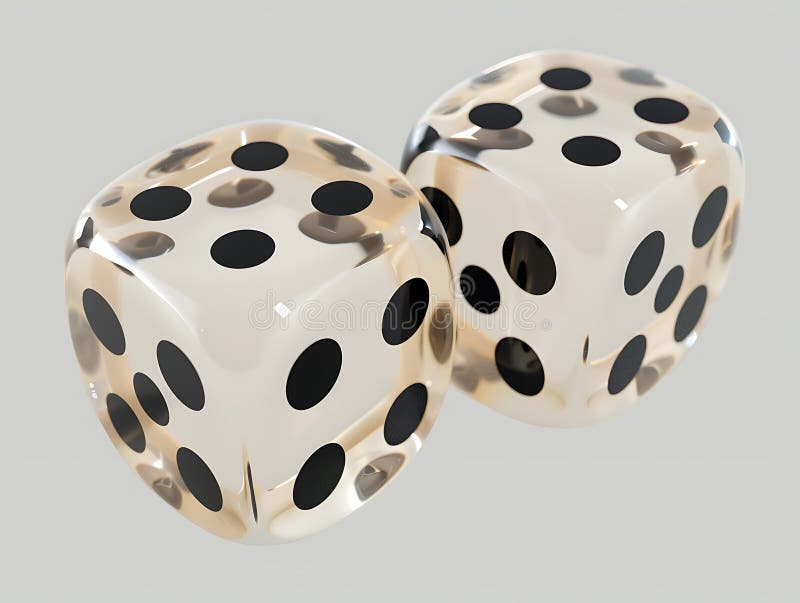 Two Dice with Black Dots in High Resolution Stock Illustration ...