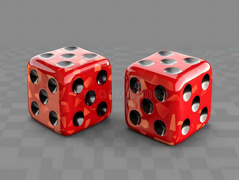 Two Dice with Black Dots in High Resolution Stock Illustration ...