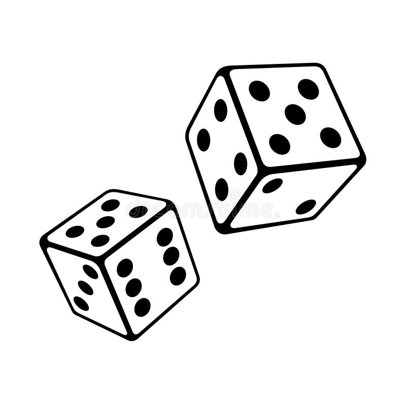 Two Dice Cubes on White Background. Vector Stock Vector - Illustration ... Two Dice Cubes on White Background. Vector Stock Vector - Illustration ...