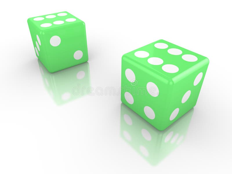 Double six dice stock illustration. Illustration of illustrated - 15679483