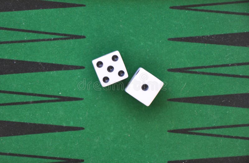 Two Dice on a Green Gaming Table. Stock Image - Image of leisure ...