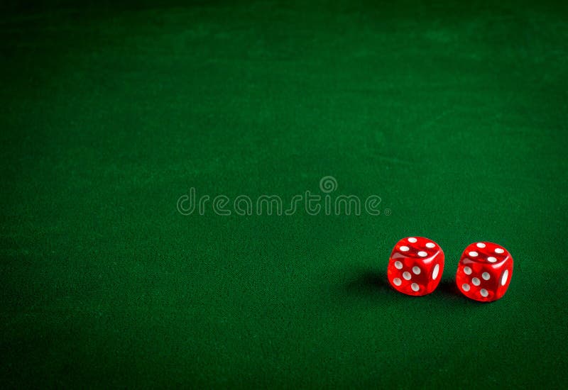 Two Dice Rolling on Table with Copy Space for Text Stock Photo - Image ...