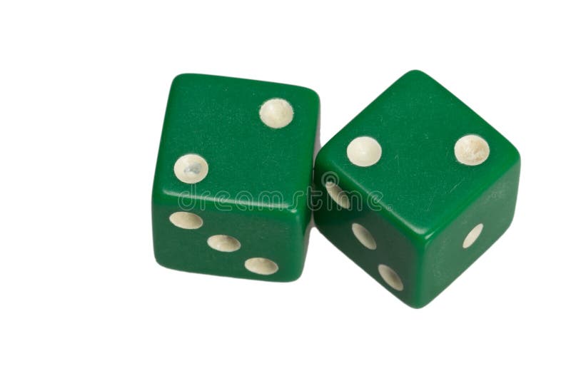Two Dice Showing Two and Four Stock Photo - Image of white, luck: 91139122