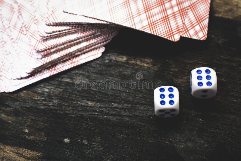 Two dice on the table stock photo. Image of space, luck - 102409846