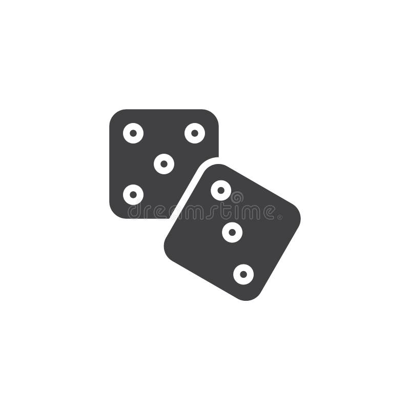 Two dice vector icon stock vector. Illustration of symbol - 137391401