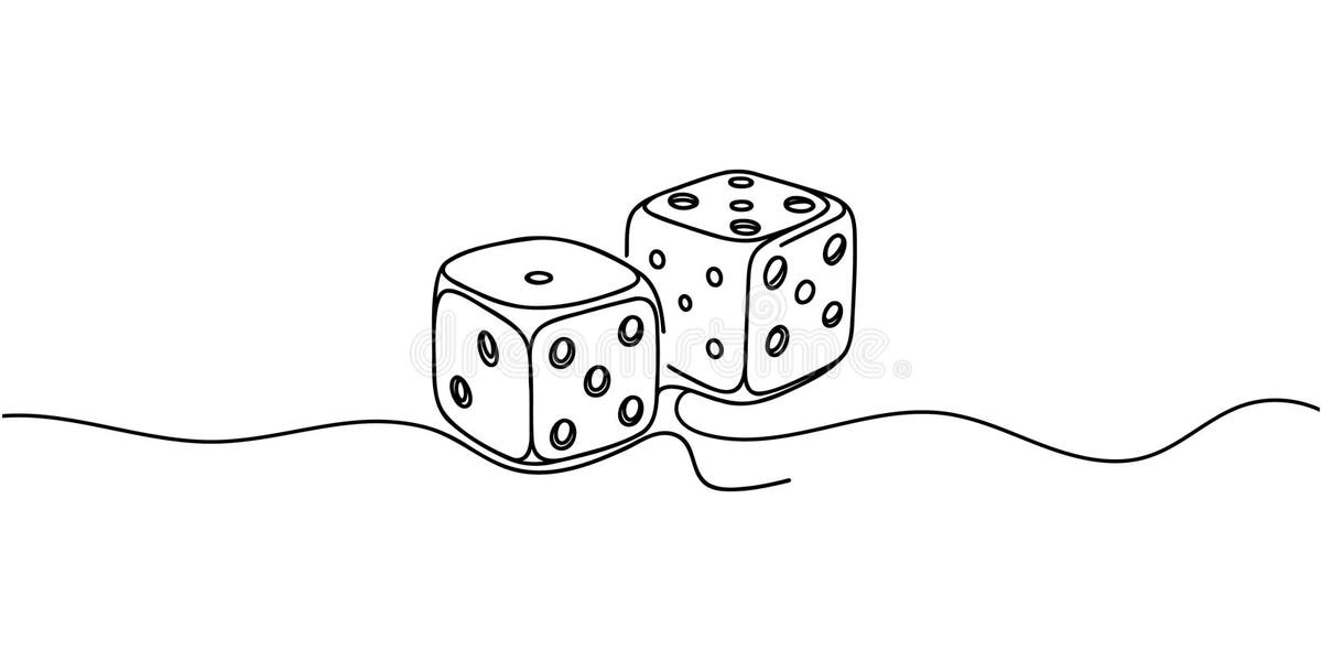 Dice One Line Stock Illustrations – 485 Dice One Line Stock ...