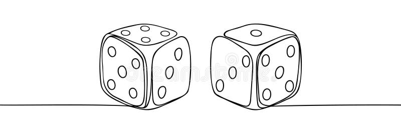 Dice Line Drawing Stock Illustrations – 1,288 Dice Line Drawing Stock ...