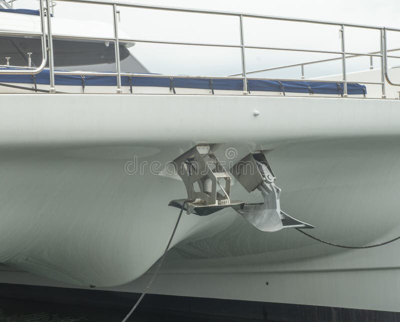 Two Different Anchors, Plow Type and Another Spade Type Mounted on the ...