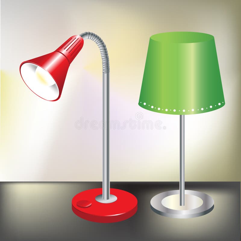 Two Different Apartment Lamps Stock Vector - Illustration of ...