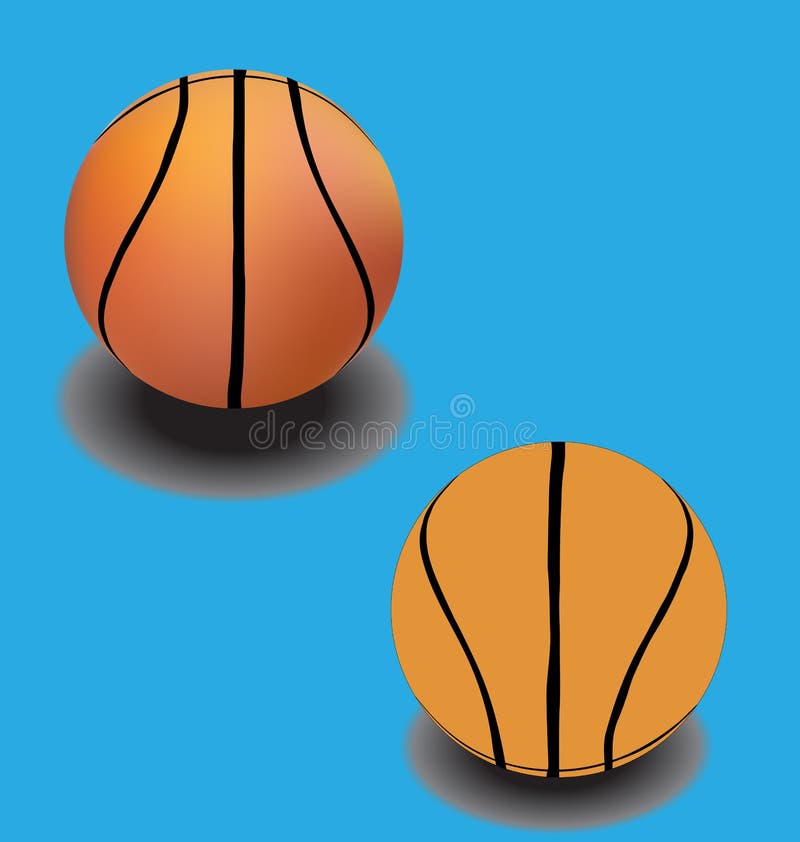 Two color basketball stock illustration. Illustration of activity ...