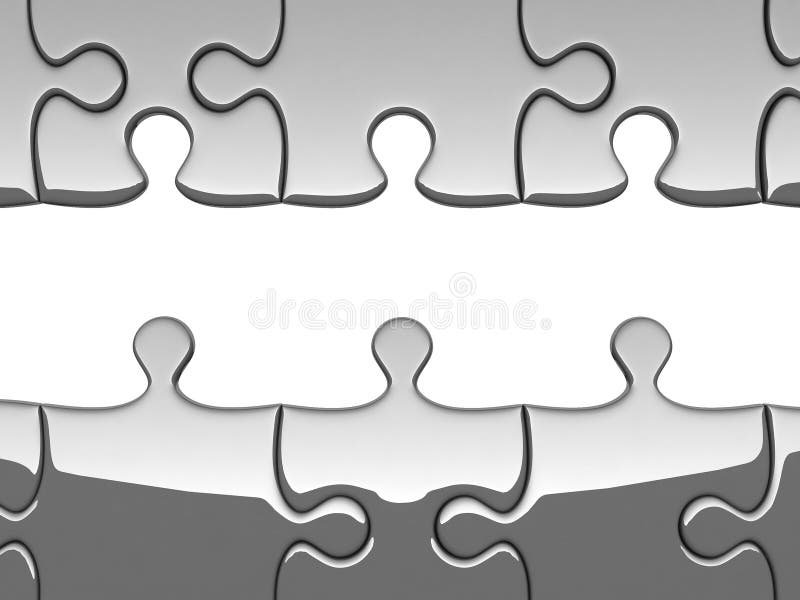 Two Different Blocks Consisting of Steel Puzzles Stock Illustration ...