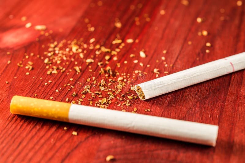 Two Different Cigarettes and Tobacco Stock Photo - Image of cigarettes ...