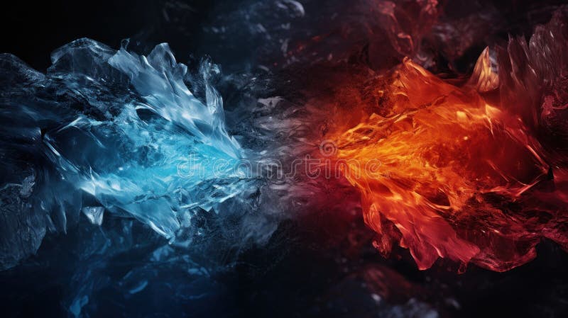 Two Different Colored Flames are Shown in this Image, AI Stock Image ...