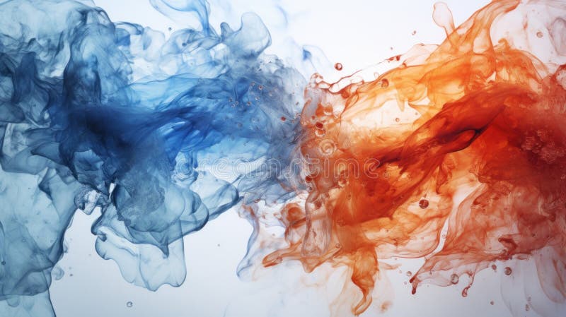 Two Different Colored Liquids are Being Mixed Together in a Container ...