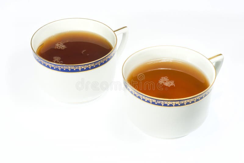 Two different cups of tea stock image. Image of isolated - 20292389