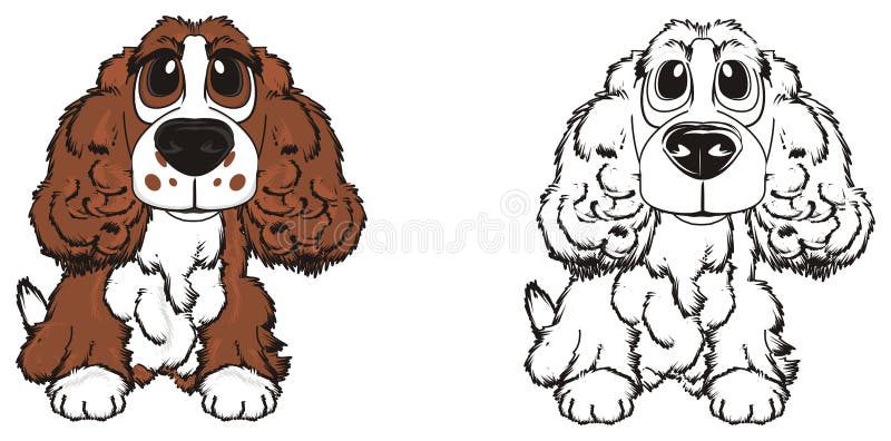 Two different dogs stock illustration. Illustration of pair - 97030703
