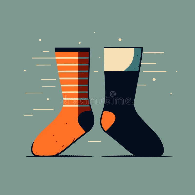 Two Different Color Socks Stock Illustrations – 83 Two Different Color ...