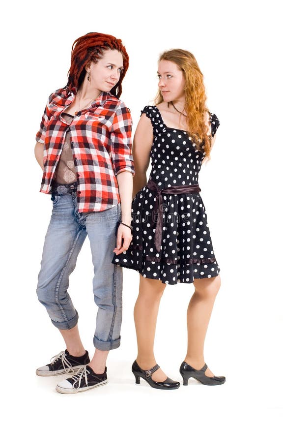 Two different girls stock photo. Image of informal, distinction - 20176902