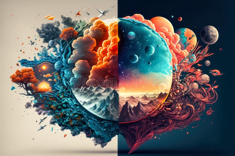 Two Different Images of the Same Thing, One with Clouds and the Other ...