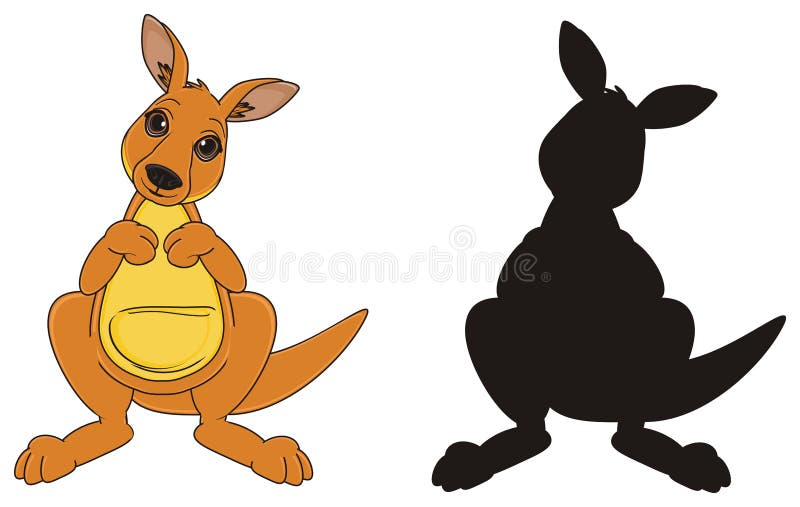 Pair of kangaroos stock vector. Illustration of animals - 7587887