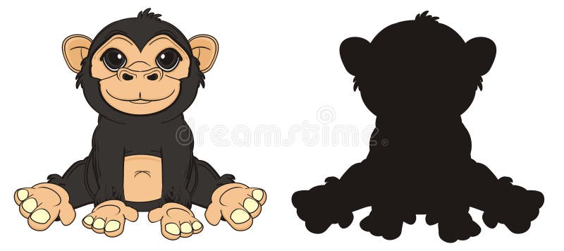 Two different monkeys stock illustration. Illustration of humor - 84765627
