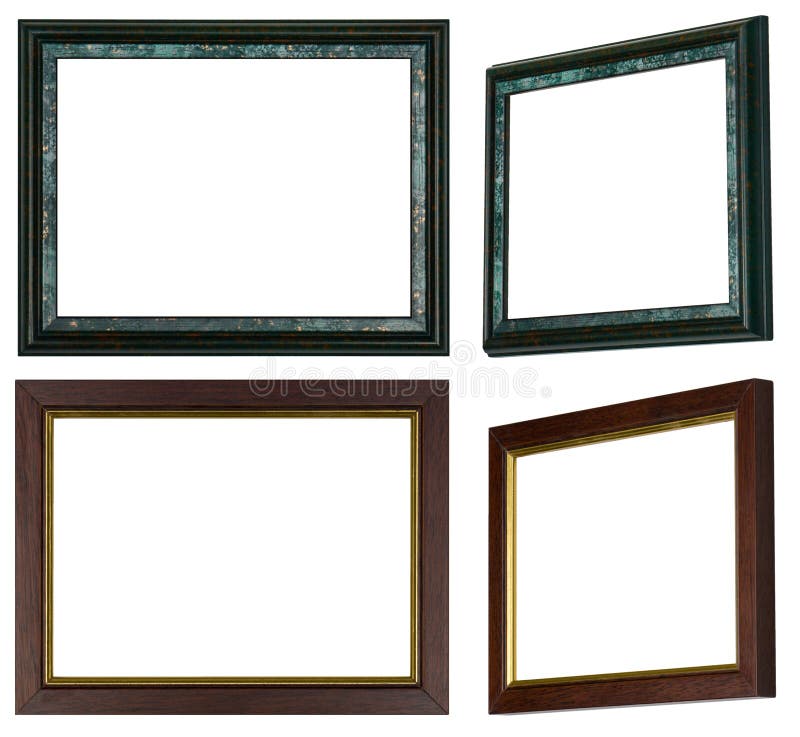 Two Picture Frames, Each with Two Perspectives Stock Illustration ...
