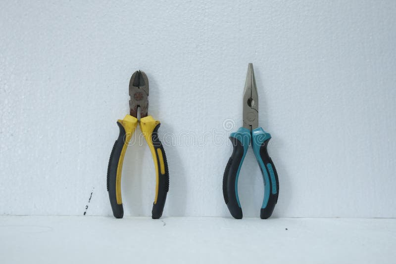 Two Different Pliers for Carpentery and Mechanic Use Stock Image ...