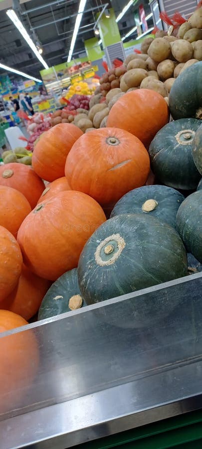 Two Different Pumpkins, Green Pumpkin and Yellow Pumpkin Which are in ...