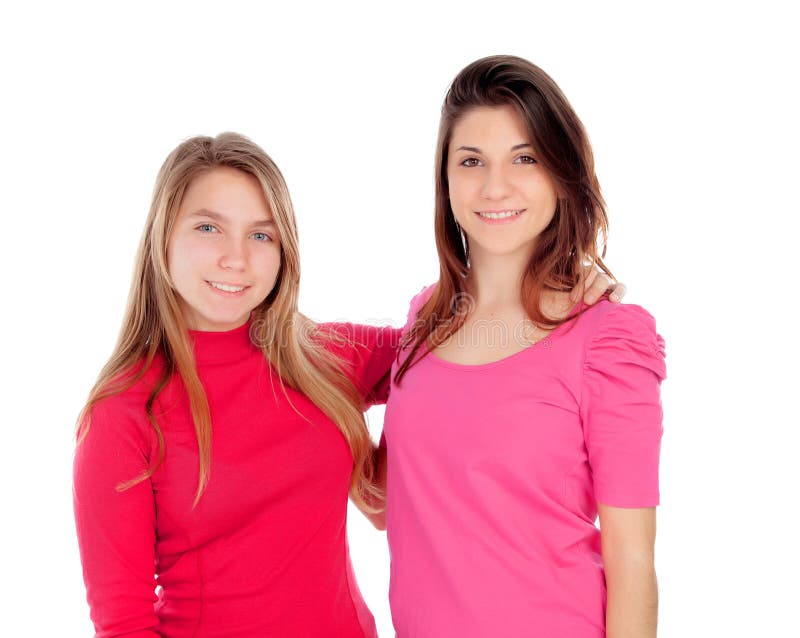 Different Sisters stock photo. Image of races, pink, sisters - 64692402