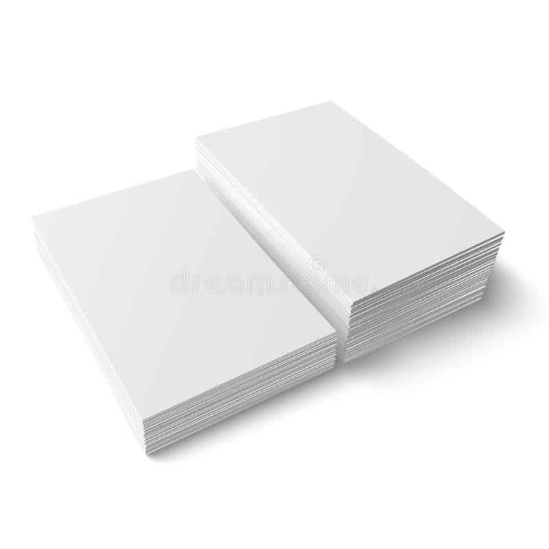 Two Different Stacks of Blank Business Card. Stock Vector ...