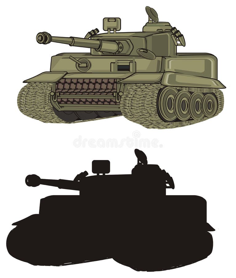 Two different tanks stock illustration. Illustration of strategy ...