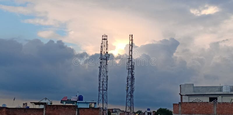 Two Different tower stock photo. Image of tower - 167062122