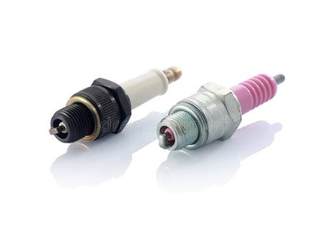 Two Different Type Spark Plugs Isolated Stock Photo - Image of isolated ...