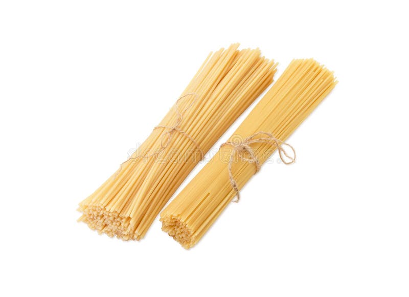 Two Different Uncooked Long Pasta on a Light Background Stock Photo ...