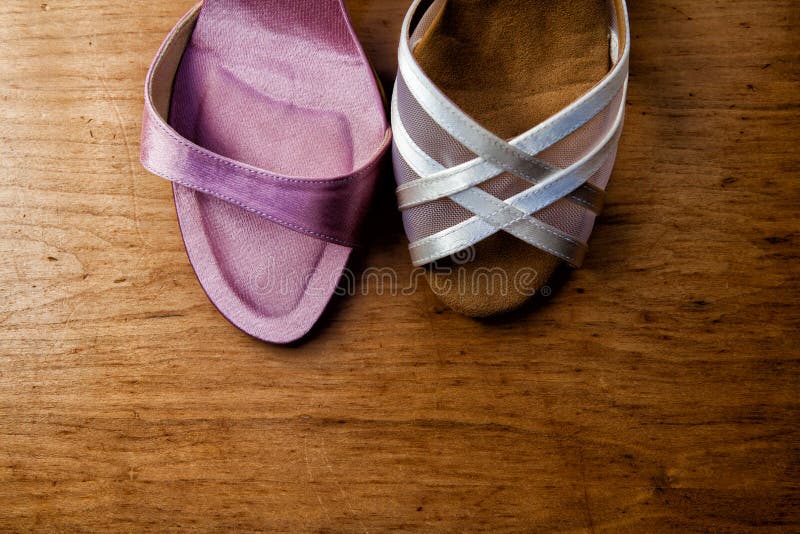 Two Different Wedding Shoes Sit Side by Side Stock Photo - Image of ...