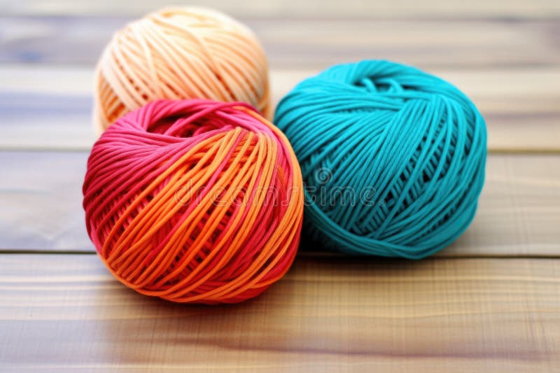 Two Differently Colored Balls of Yarn Twisted Together Stock Image ...