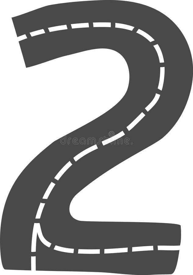 Two Digit Road Alphabet Kids Stock Illustration - Illustration of ...