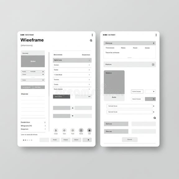 Two Digitally Designed Wireframes are Displayed, Illustrating a User ...