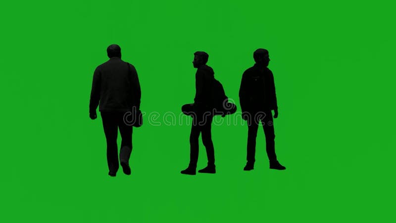Two Dimensional Animation Three Different Students the Green Screen ...
