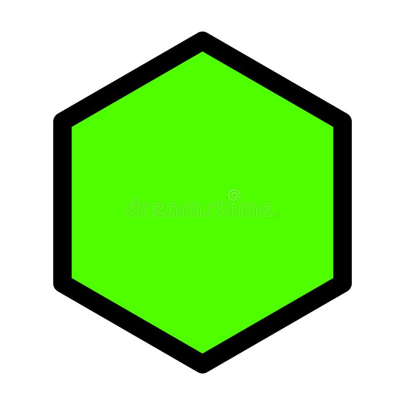 Hexagon Shape Vector Illustration Stock Vector - Illustration of ...