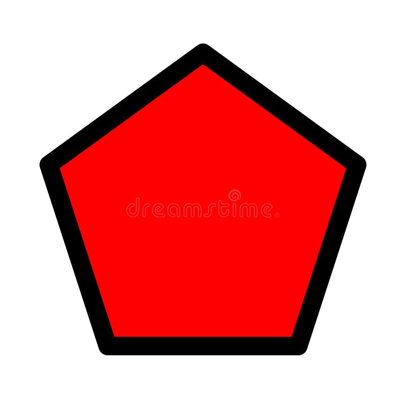 Pentagon Shape Vector Illustration Stock Vector - Illustration of ...